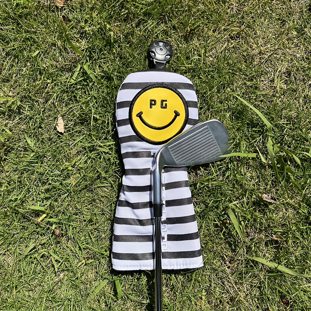New Happy Face Pattern Golf Club Head Cover Hybrid Driver - Temu Canada