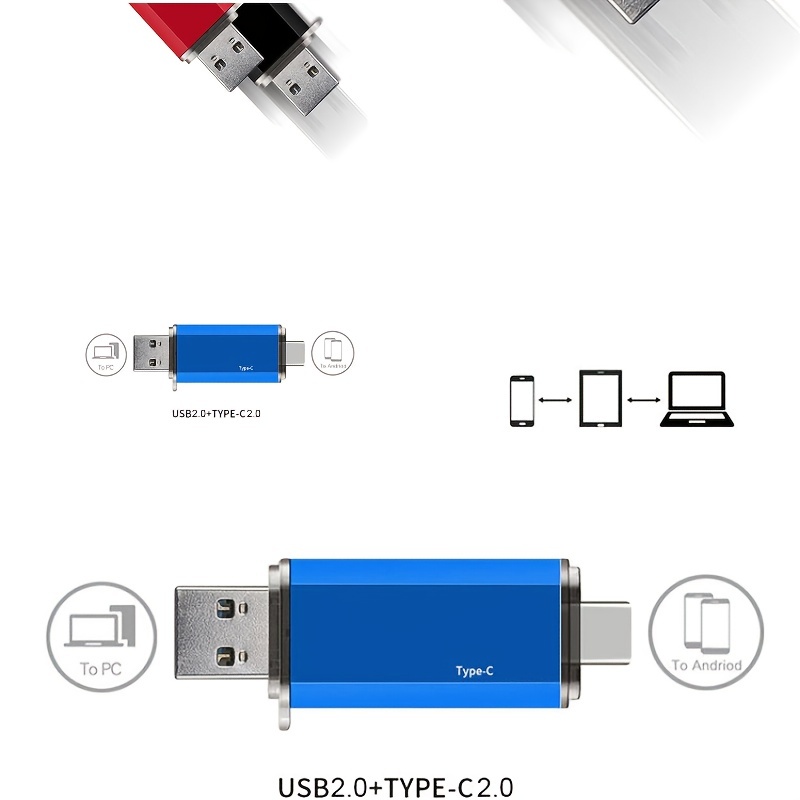 High Speed Real Capacity 128gb Otg Usb Flash Drive Type C - Temu