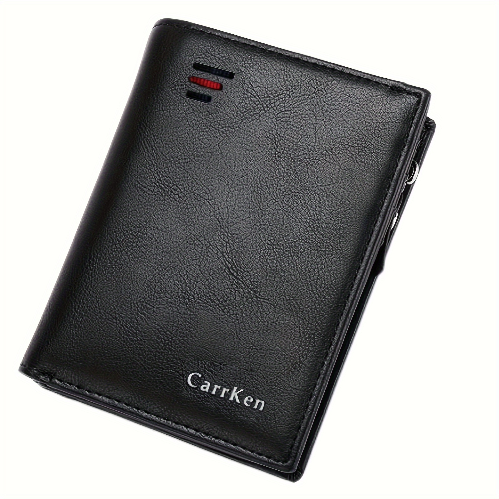 1pc mens short wallet rfid multi functional zipper anti demagnetization ...