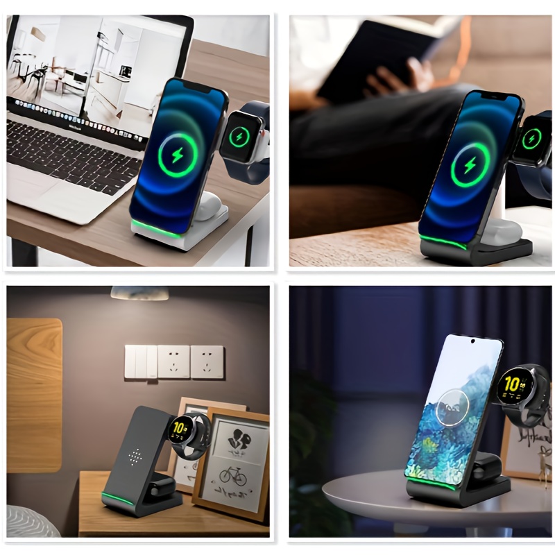 3 In 1 Wireless Charger Cell Phones Accessories - Temu Australia