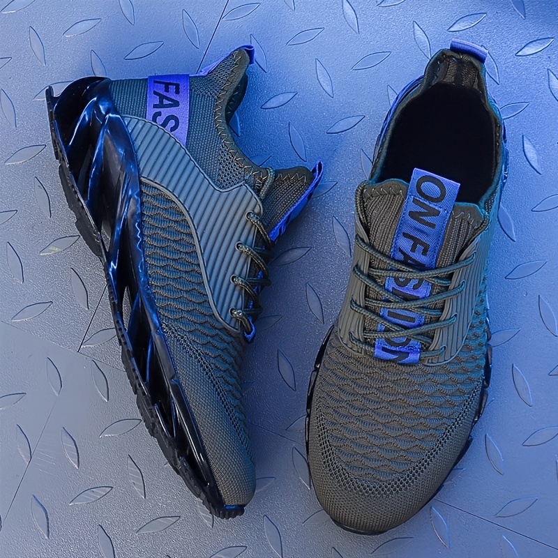 mens running shoes breathable non slip lightweight blade type sneakers ...