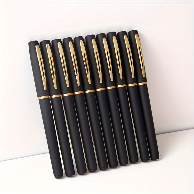 10pcs Black Matte Smooth Writing Office Signature Pen Stationery ...