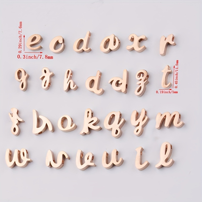Stainless Steel A z Letters Accessories Beads Gift Friends - Temu Australia