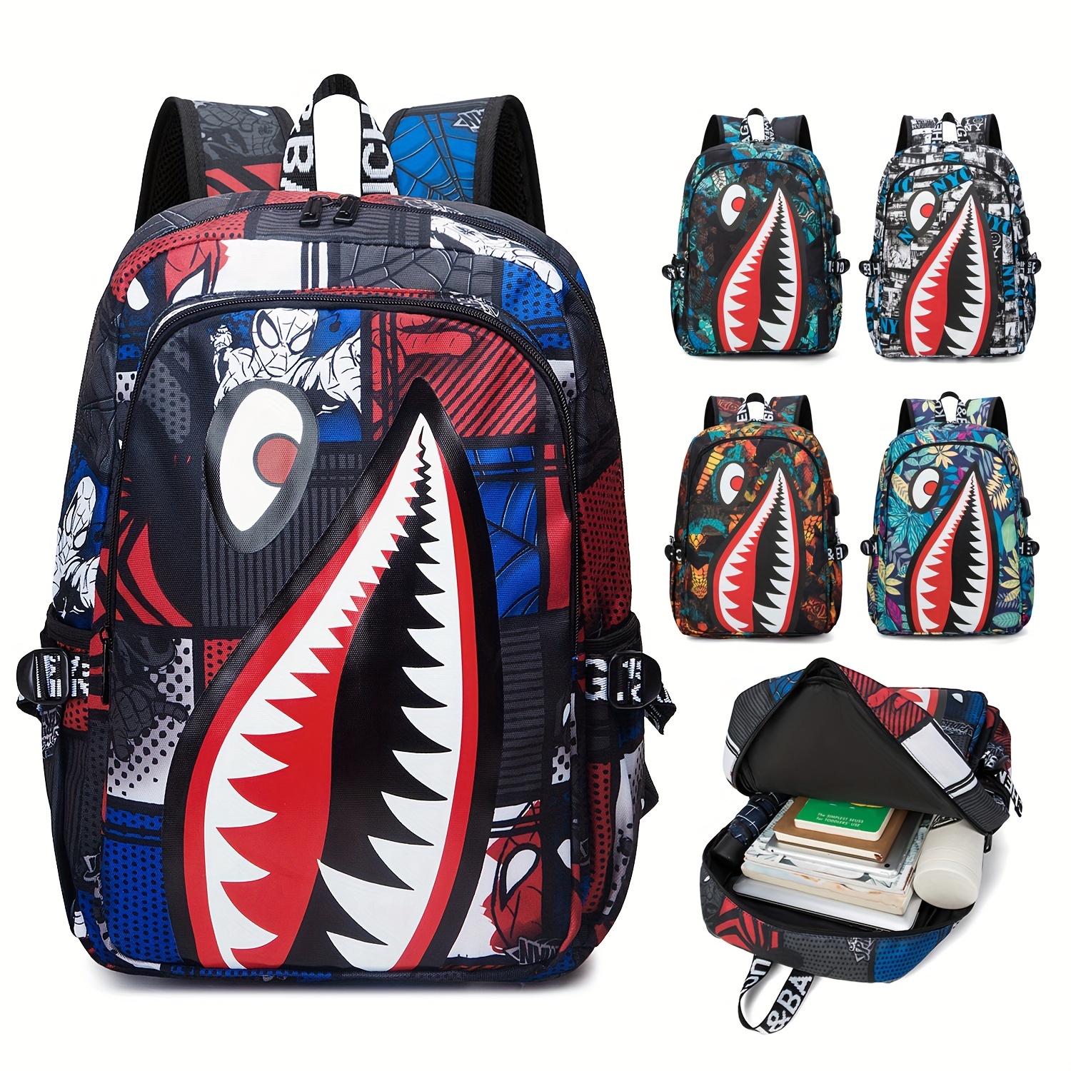Mochila Escolar Para Adolescentes, Mochila De Dibujos Animados De Anime ... Mochila Escolar Para Adolescentes, Mochila De Dibujos Animados De Anime ...