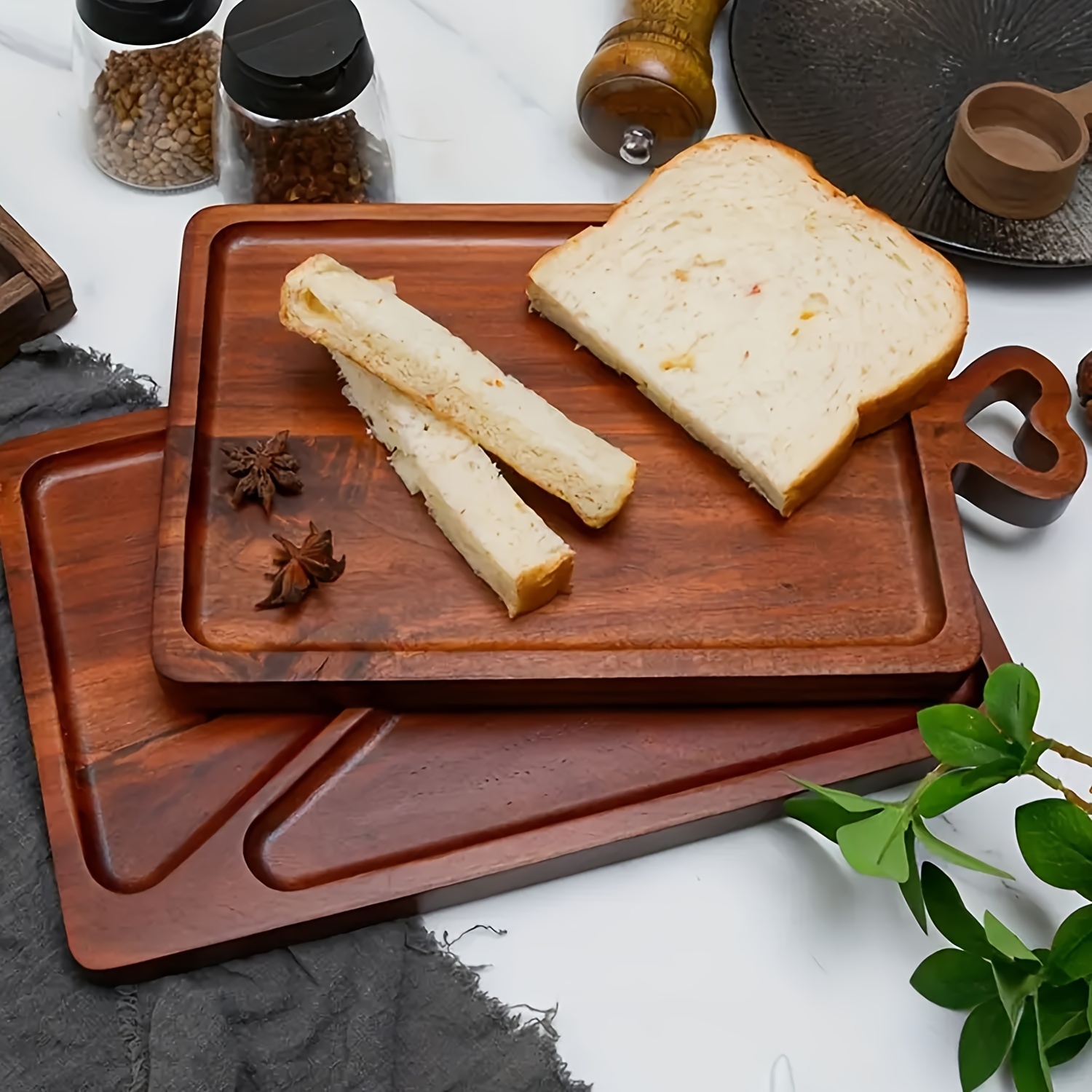 Acacia Wooden Serving Tray Snacks Coffee - Temu Norway
