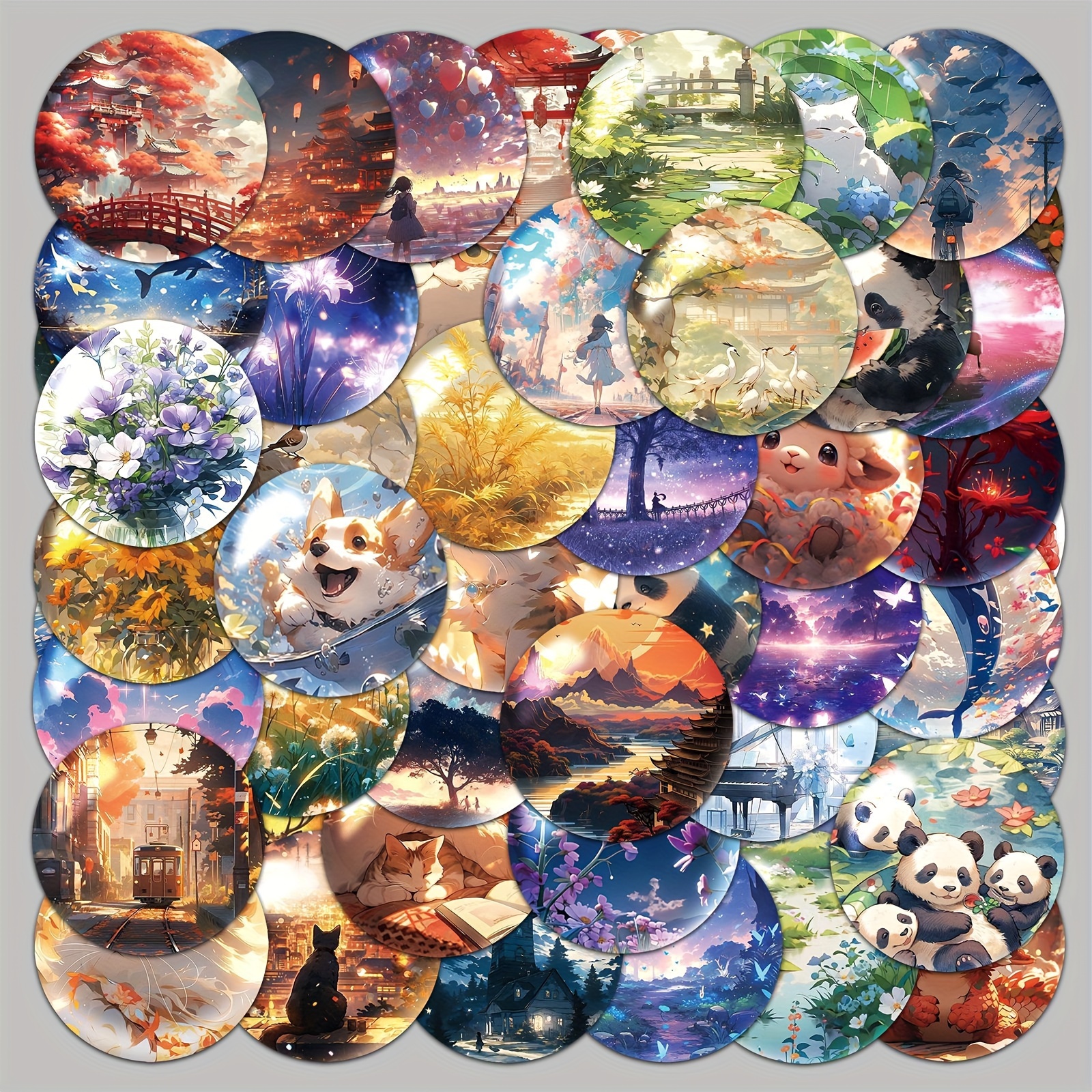 Round Glass Stickers Suitable Laptop Helmet - Temu Canada