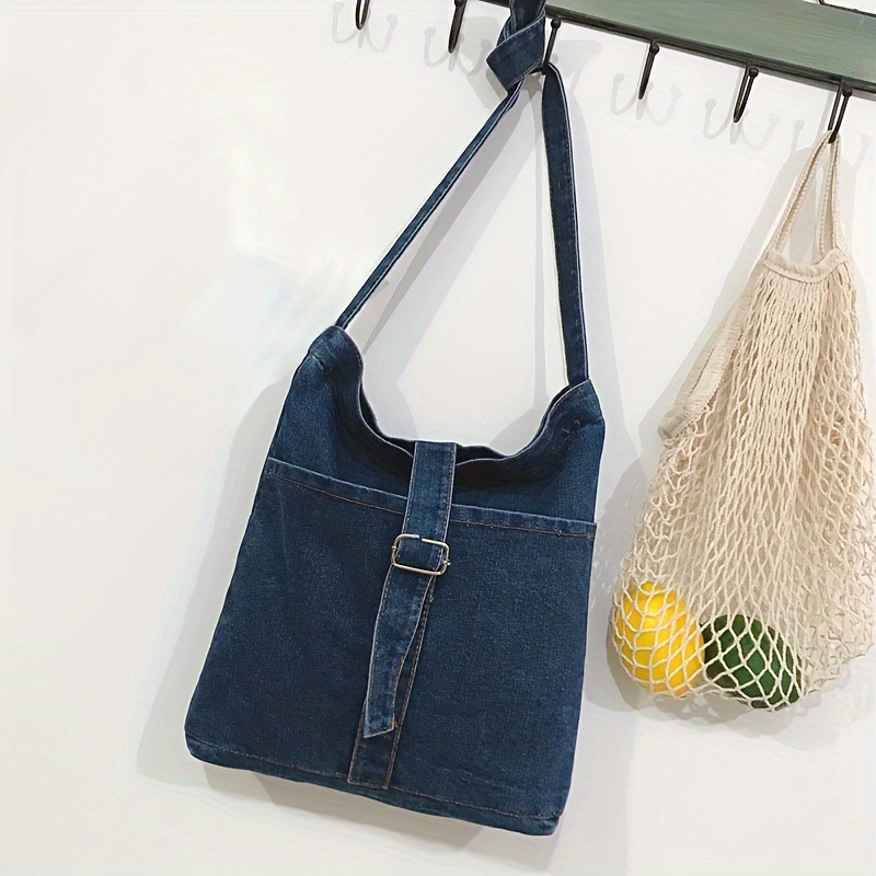 Fashion Denim Crossbody Bag Large Capacity Shoulder Bag - Temu United ...