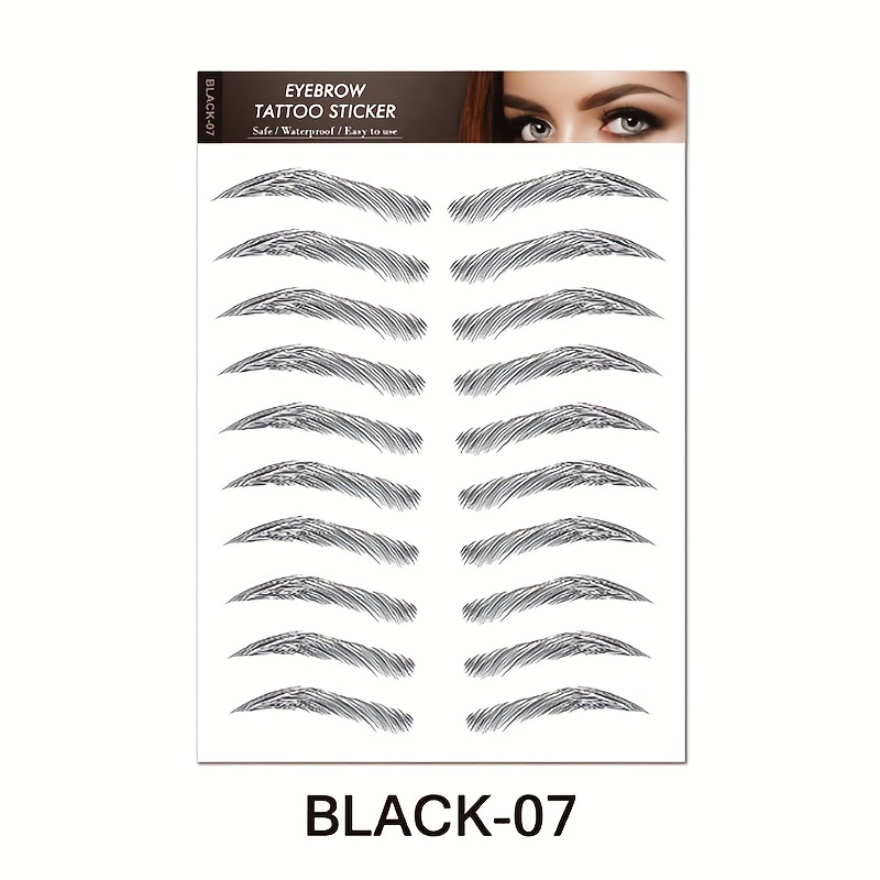1sheet Cool 6d Realistic Waterproof Eyebrow Stickers Convenient ...