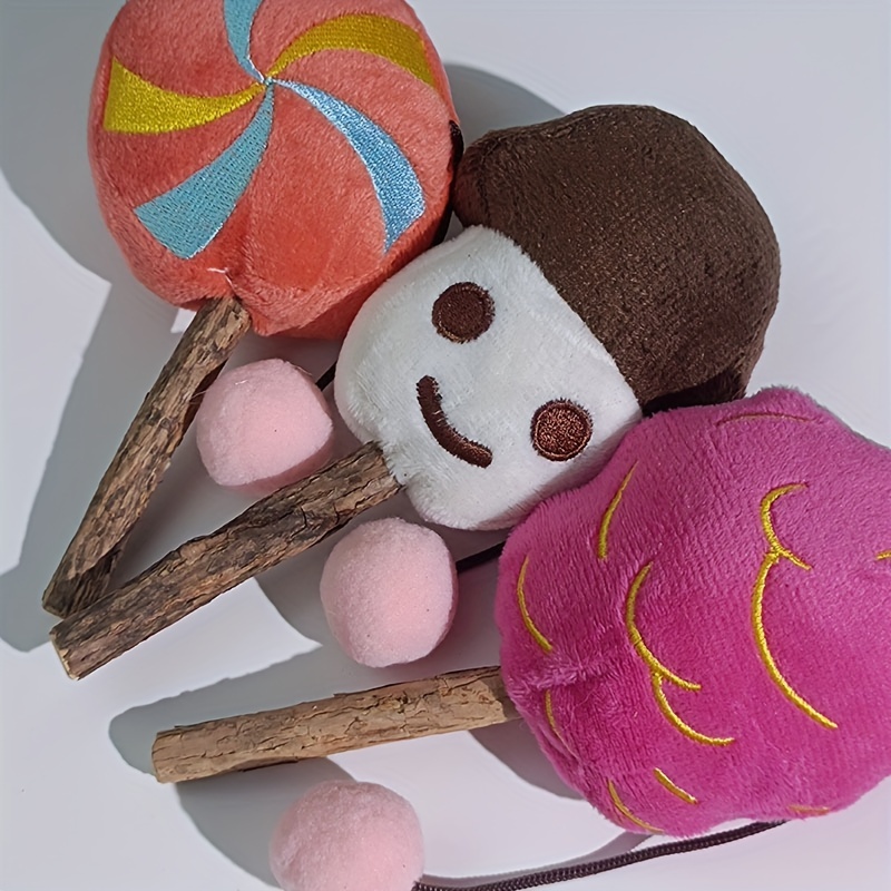 Cartoon Lollipop Marshmallow Ice Cream Design Pet Plush Toy - Temu ...
