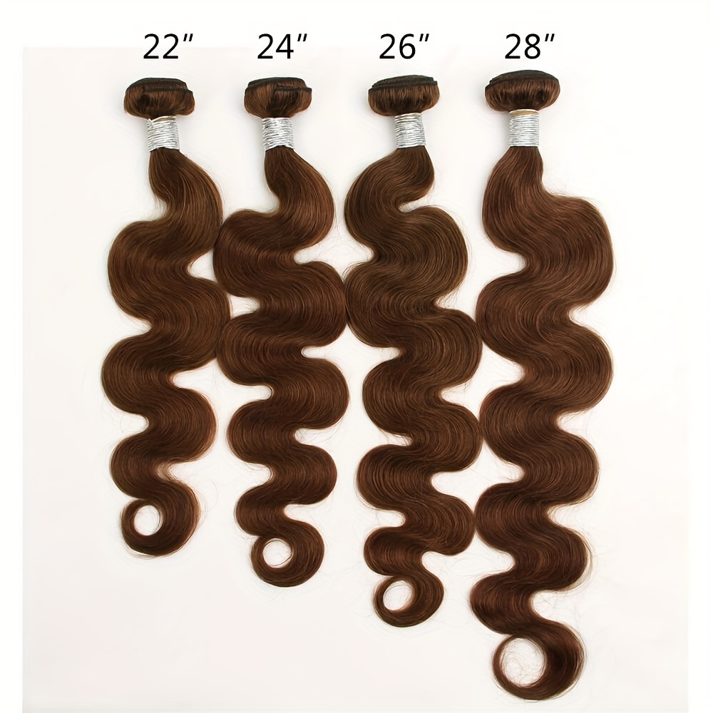 Chocolate Brown Body Wave Human Hair Bundles 3 Bundles Pre - Temu ...