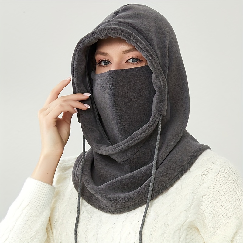 Winter Cycling Headgear Ear Protection Face Cover Fleece Warm Neck ...