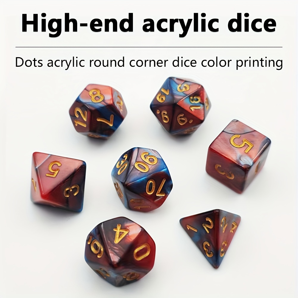 7pcs multi sided dice set party tabletop game for bars and clubs funny ...