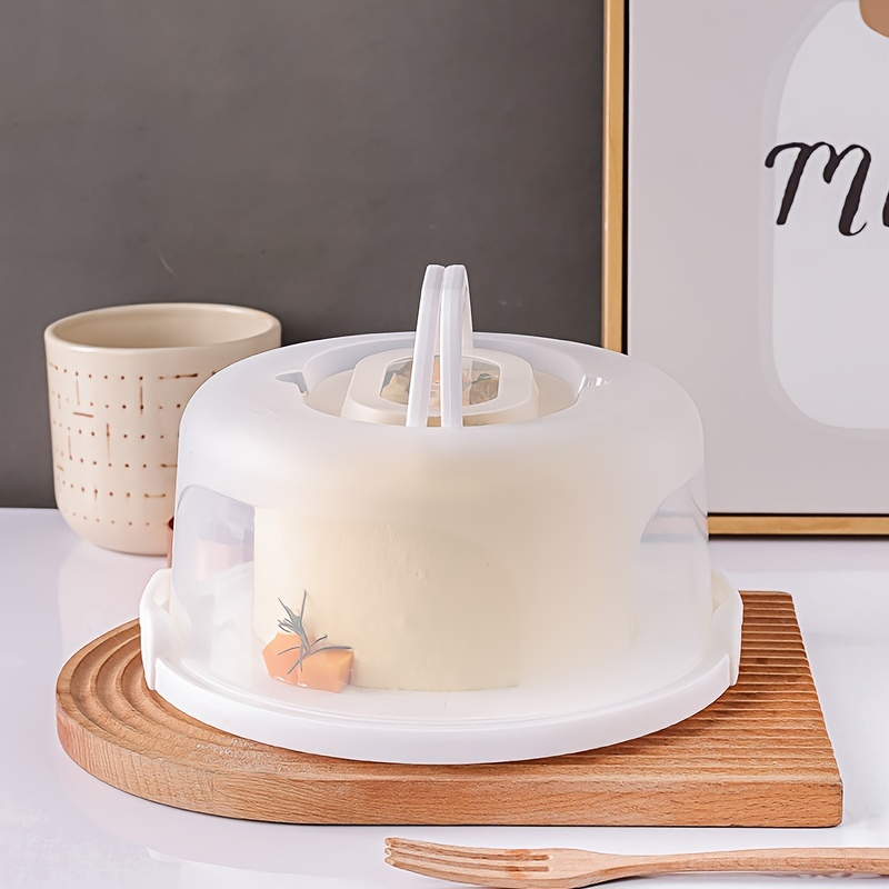 Plastic Portable Cake Box With Snap-on Buckle And Handle, Reusable ...