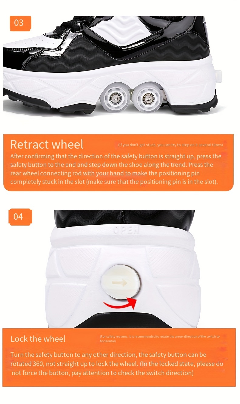 Four wheel Roller Skates Trendy Roller Skates Wave Print - Temu