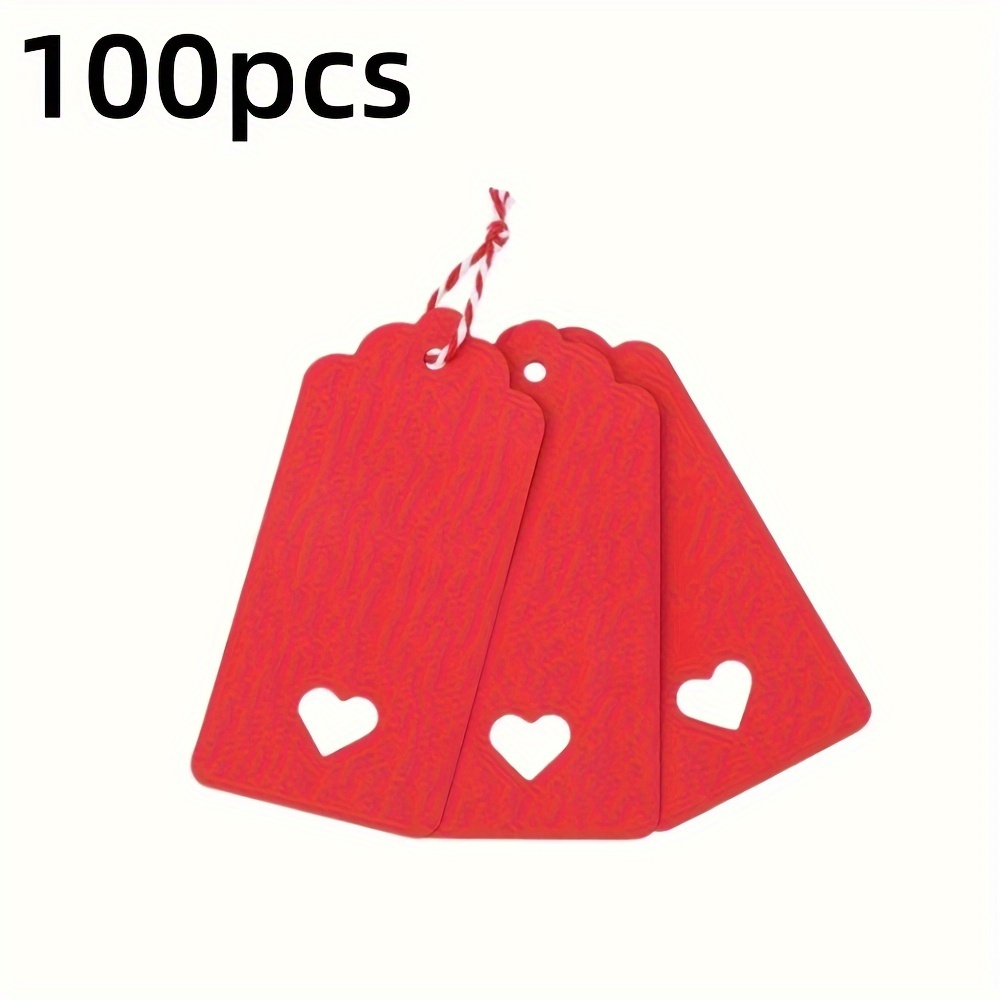 Valentine Gift Tags Heart Kraft Paper Gift Tags String - Temu United ...