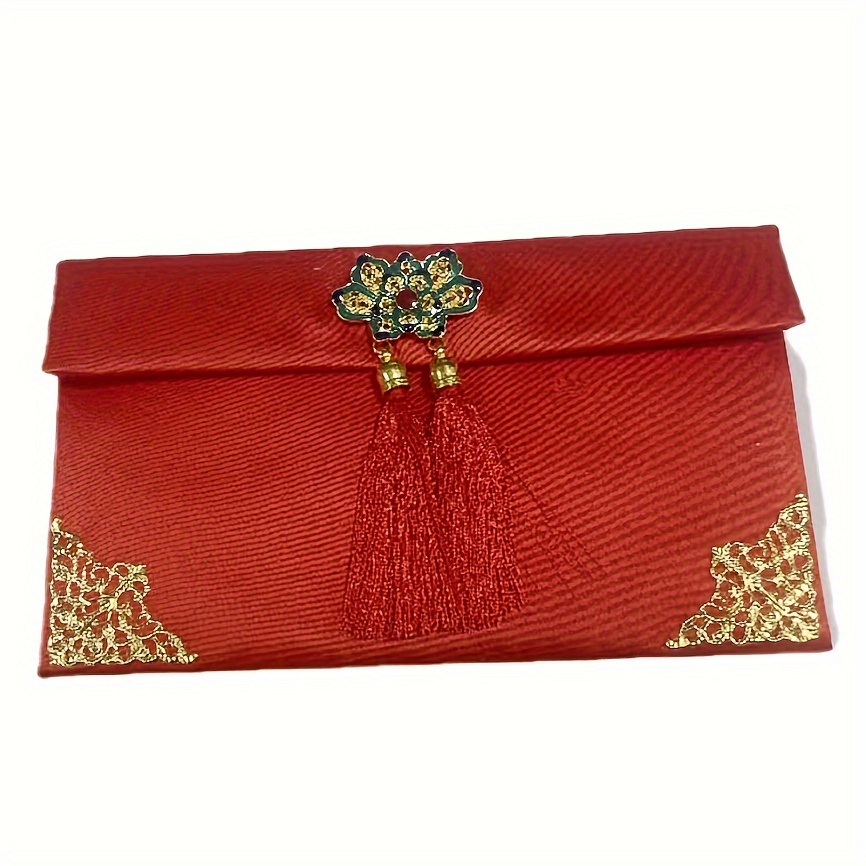 1pc Chinese Style Red Envelopes Wedding Large Embroidered Fabric Money ...