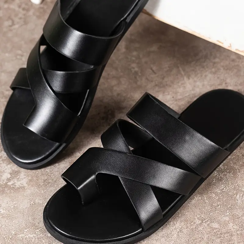 Solid Color Thong Sandals Mens Casual Non Slip Flip Flops Temu Canada