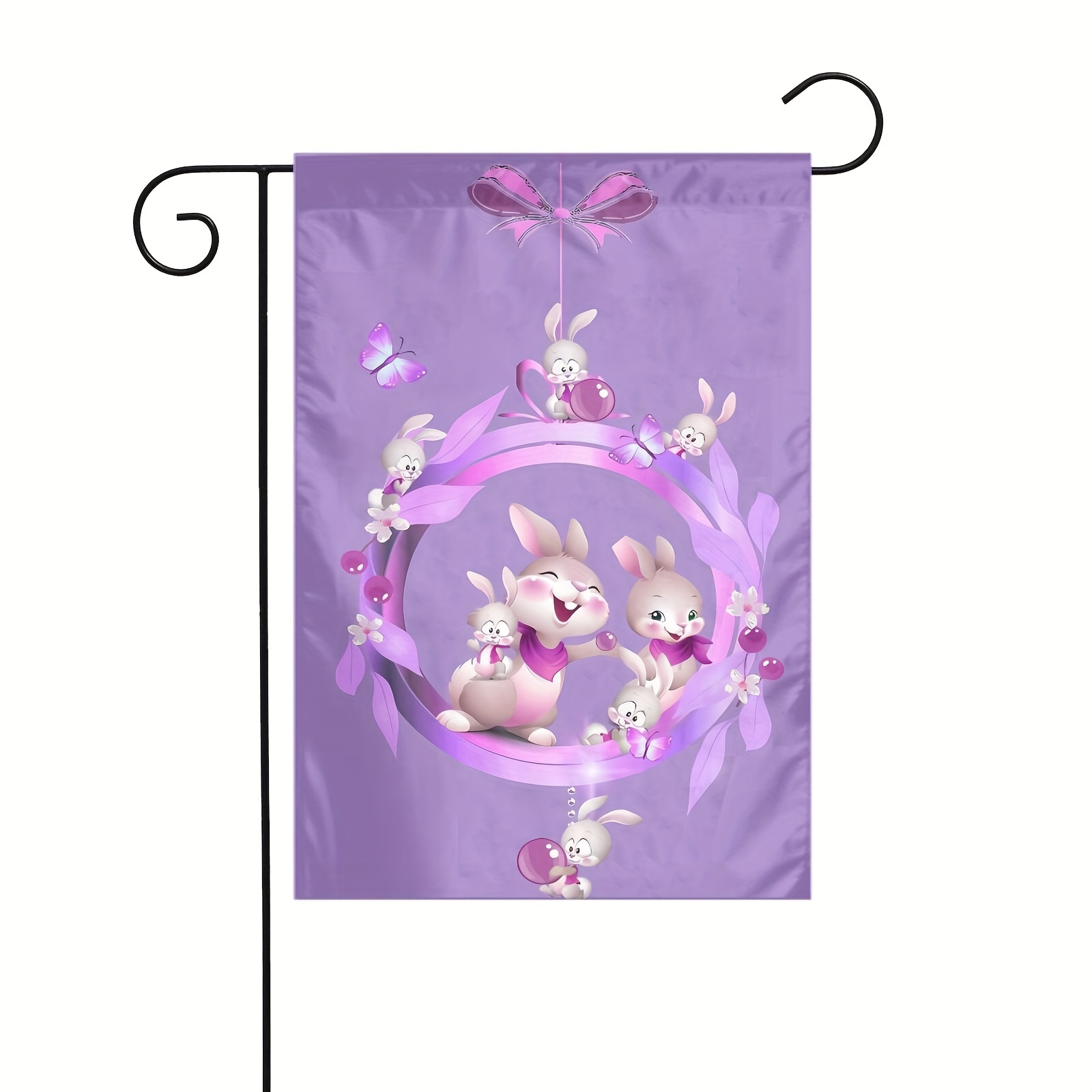 Easter Rabbit Garden Flag Cute Rabbit Flag Double sided - Temu Canada