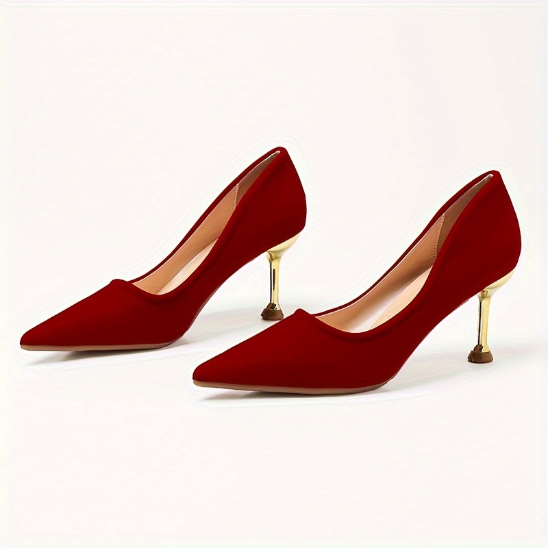 Womens Solid Color Elegant Shoes Slip Casual High Heel - Temu United ...