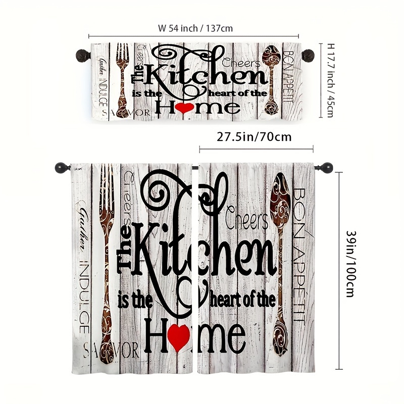 Rustic Vintage Farmhouse Funny Quotes Print Kitchen Curtains - Temu ...
