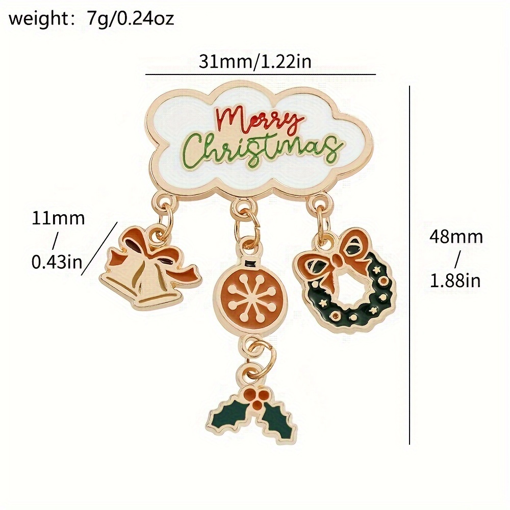 Christmas Cartoon Brooch Colorful Badge Pin Tassel Pin For - Temu ...