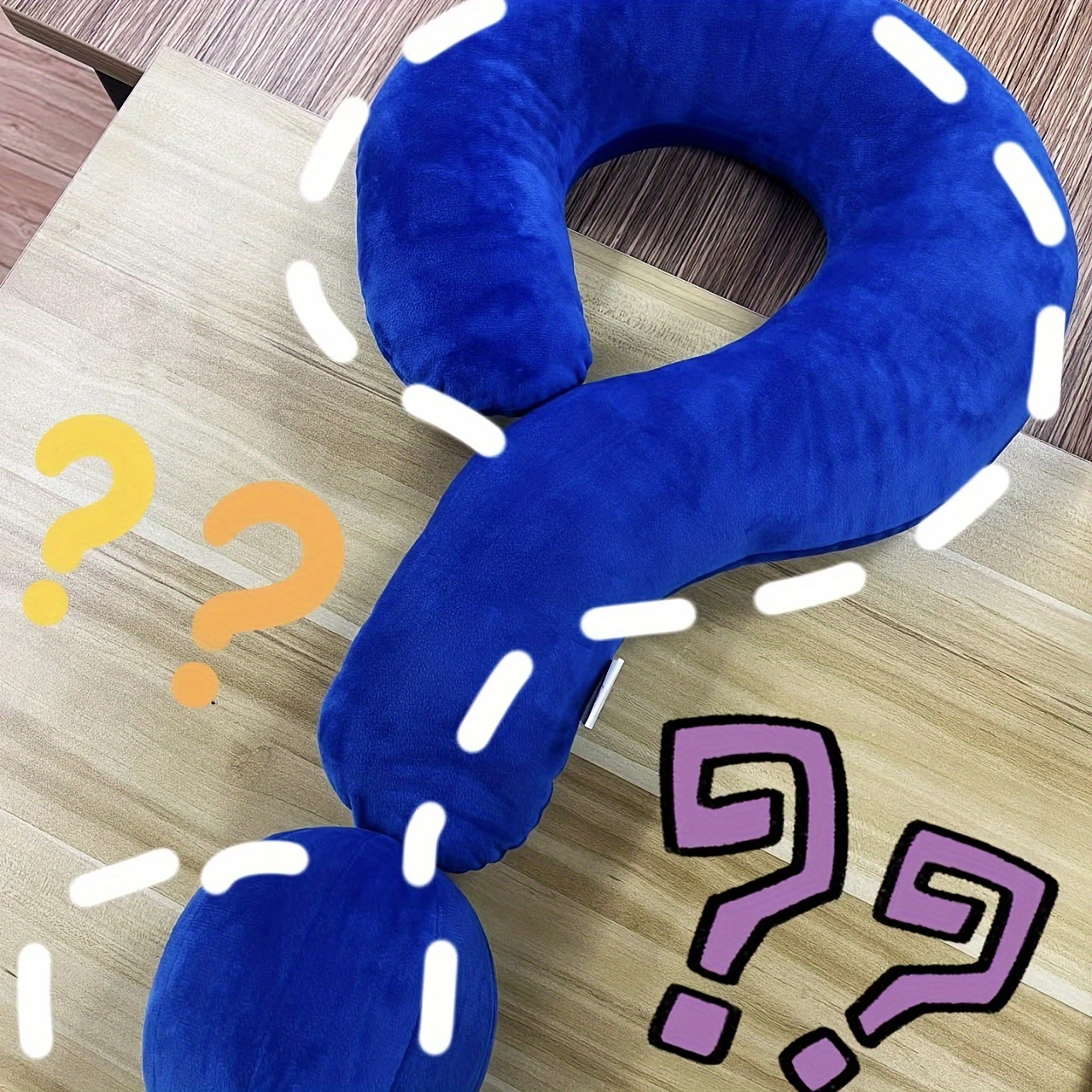 Question Mark Shape Pillow Funky Pillow Colorful Throw - Temu
