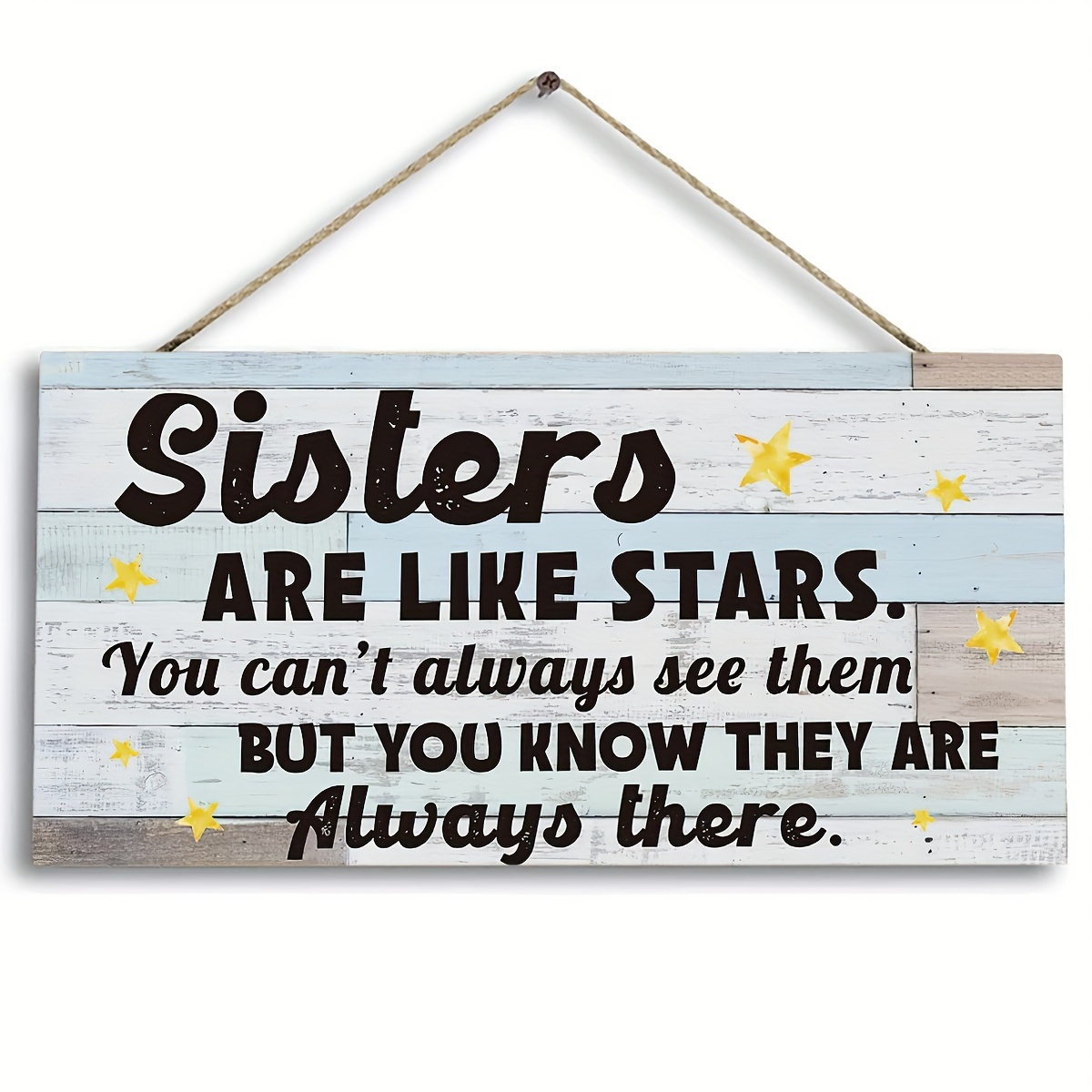 Gift For Sister Funny Sister Wood Door Sign Rustic Sisters - Temu New ...