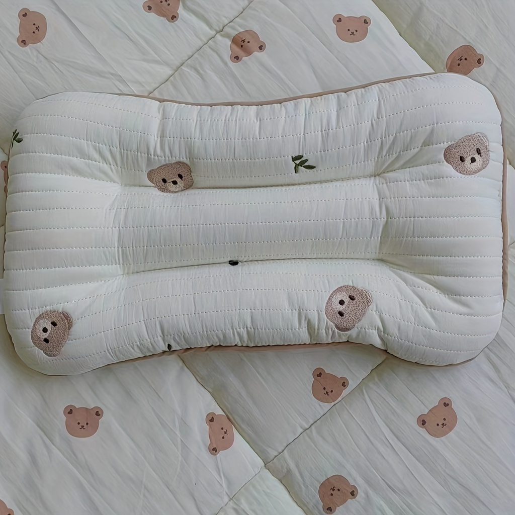 Cute Cartoon Bear Pure Cotton Stitched Pillow Breathable - Temu New Zealand