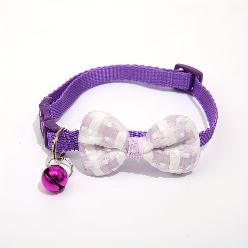 Pet Plaid Cat Collar Adjustable Cute Cat Bow Tie Collar Cat - Temu Canada