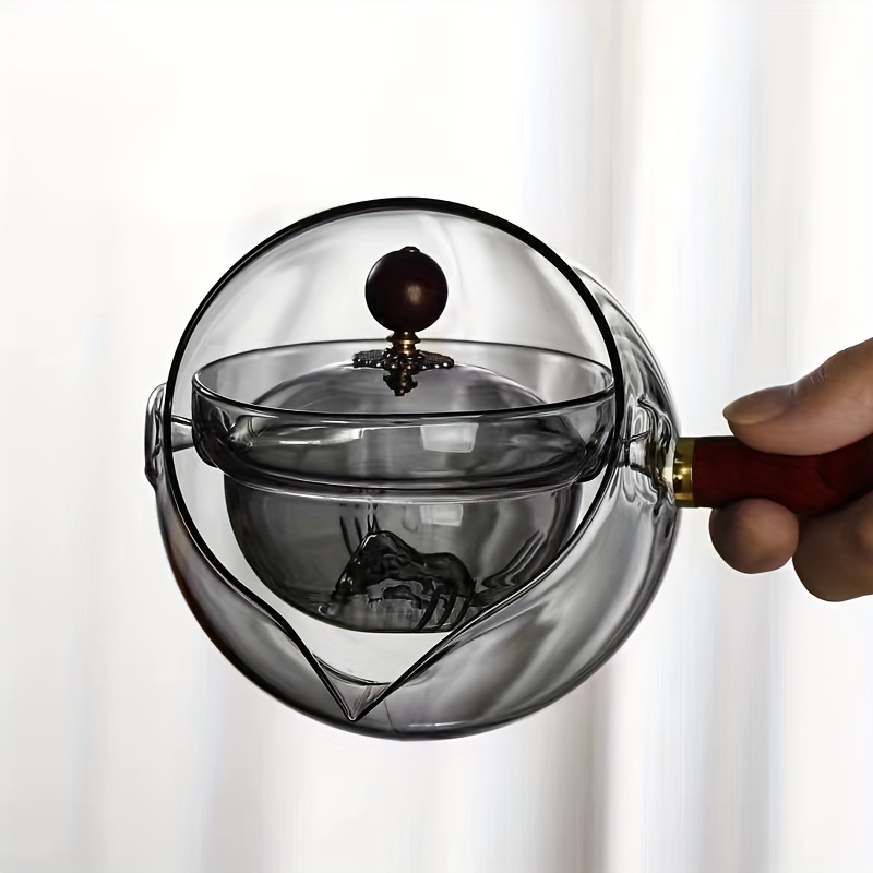 360 Degree Rotating Glass Teapot Side Handle Perfect - Temu