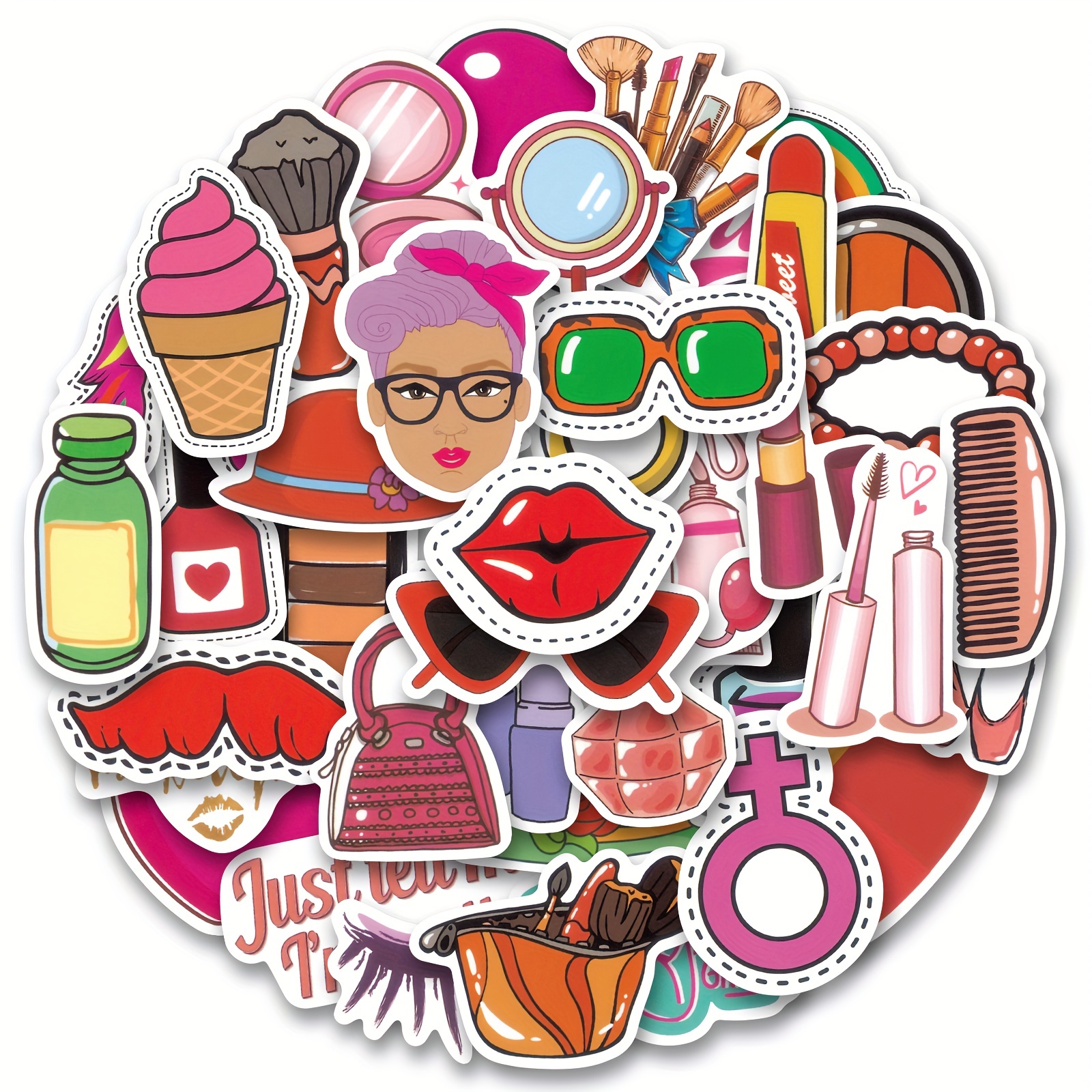 Graffiti Waterproof Stickers Girls Cosmetics Cute Vinyl - Temu New Zealand