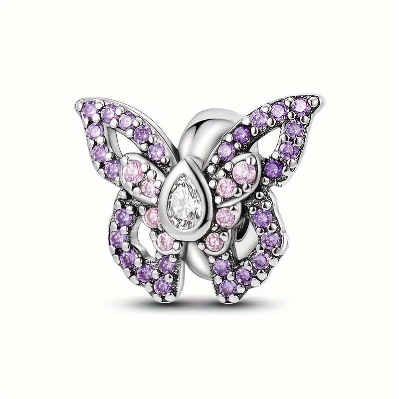 Inlaid Shiny Zircon Butterfly Etc Shape Charm Pendant Charm - Temu ...
