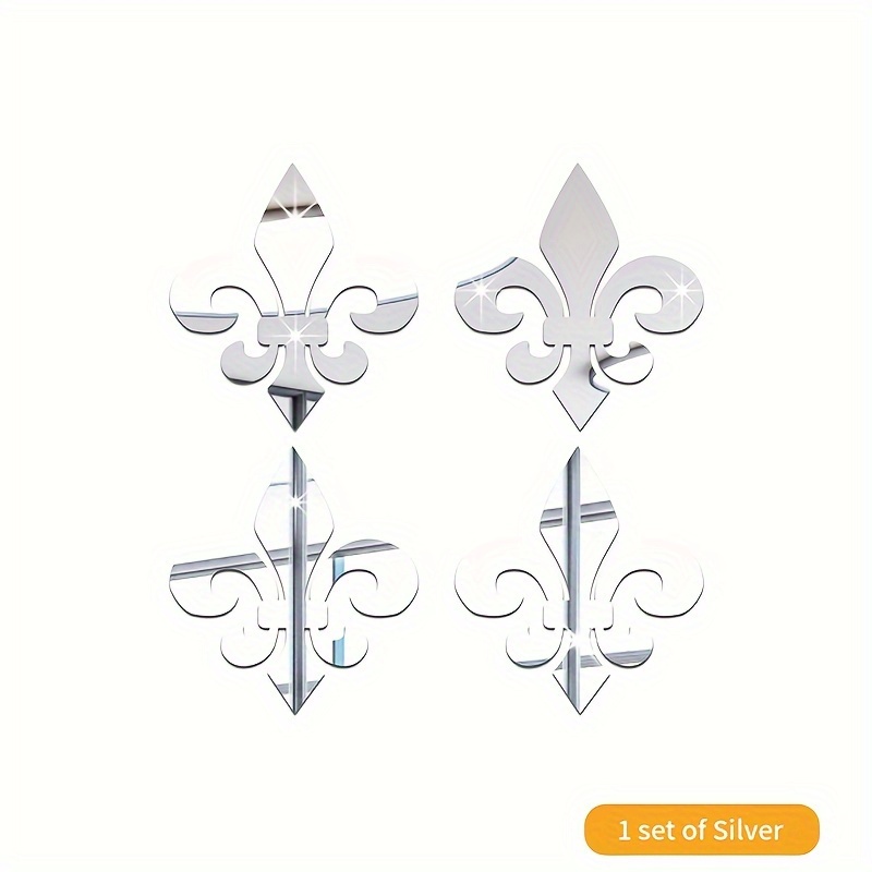 Creative Baroque Mirror Wall Sticker Removable Diy Art - Temu United ...