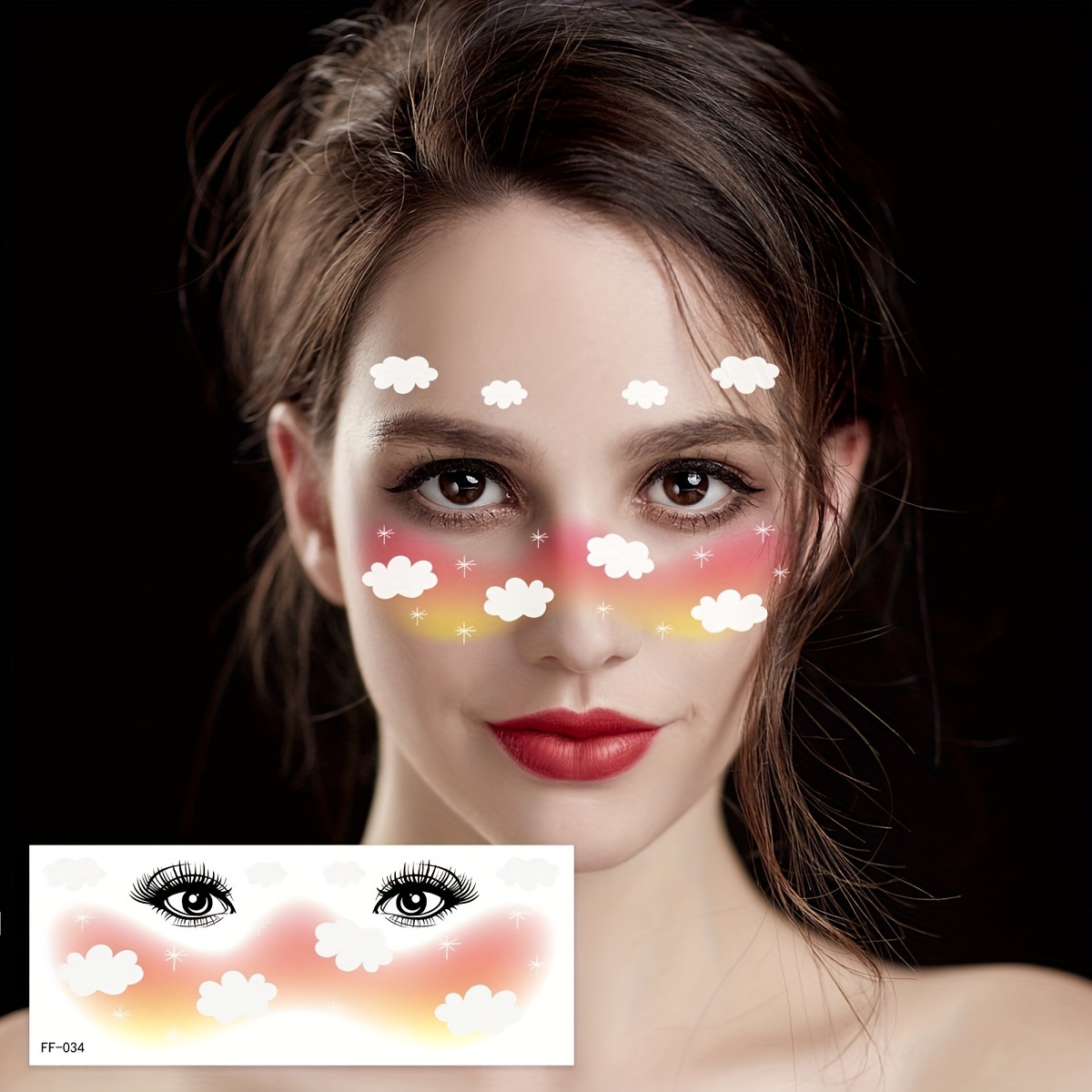 Valentine's Day Makeup Waterproof Tattoo Stickers Sweet - Temu Australia