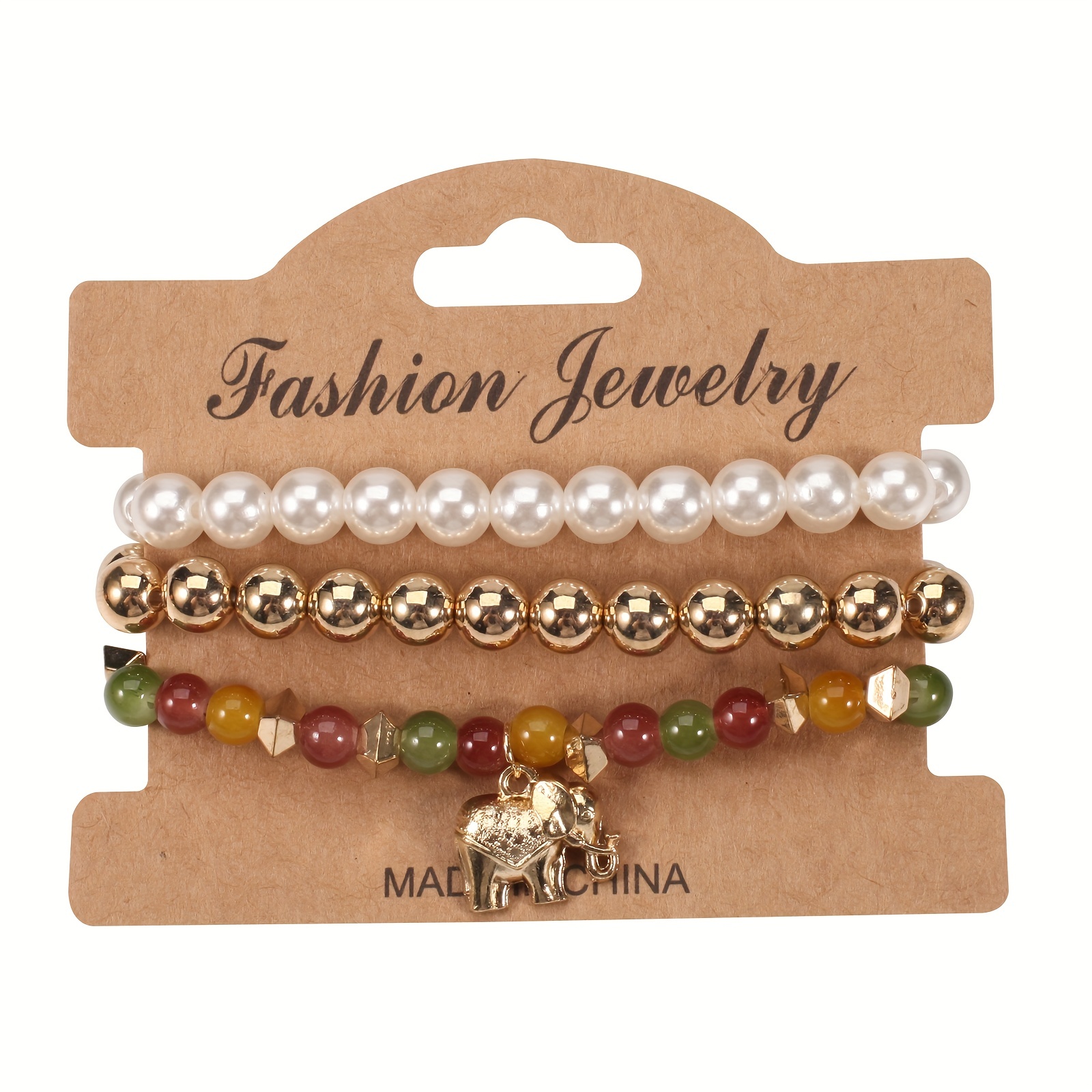 Bohemian Elephant Pendant Imitation Pearl Glass Beaded - Temu United ...