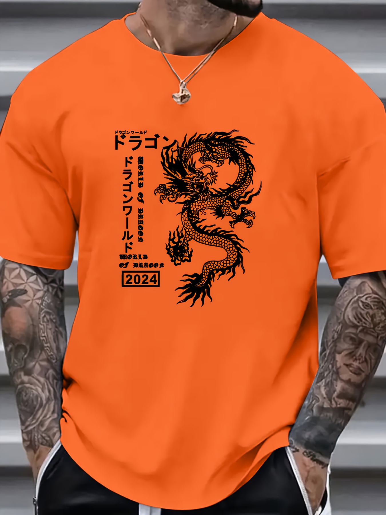 Plus Size Men's Anime Dragon Graphic Print T shirt Summer - Temu Canada