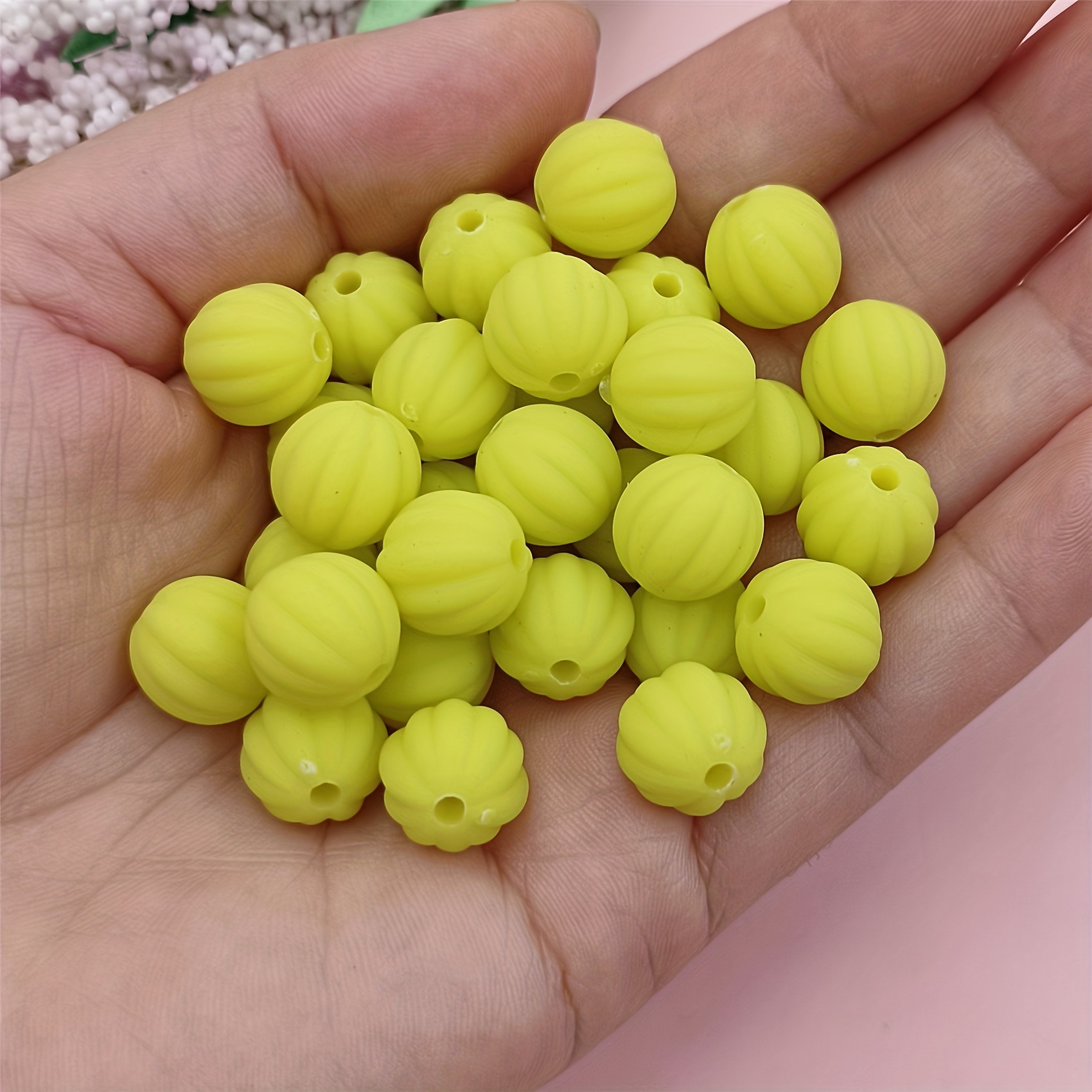 Creative Pumpkin Shape Candy Color Rubber Beads Loose Beads - Temu ...