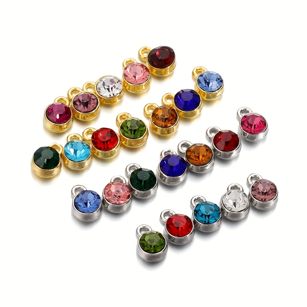 Stainless Steel Alloy Rhinestone Beads Golden Silvery Edging - Temu New ...