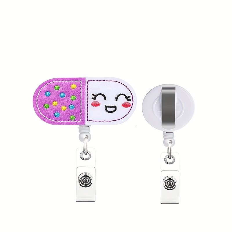 Embroidery Patterns Retractable Id Badge Holder Badge Reels For Office ...