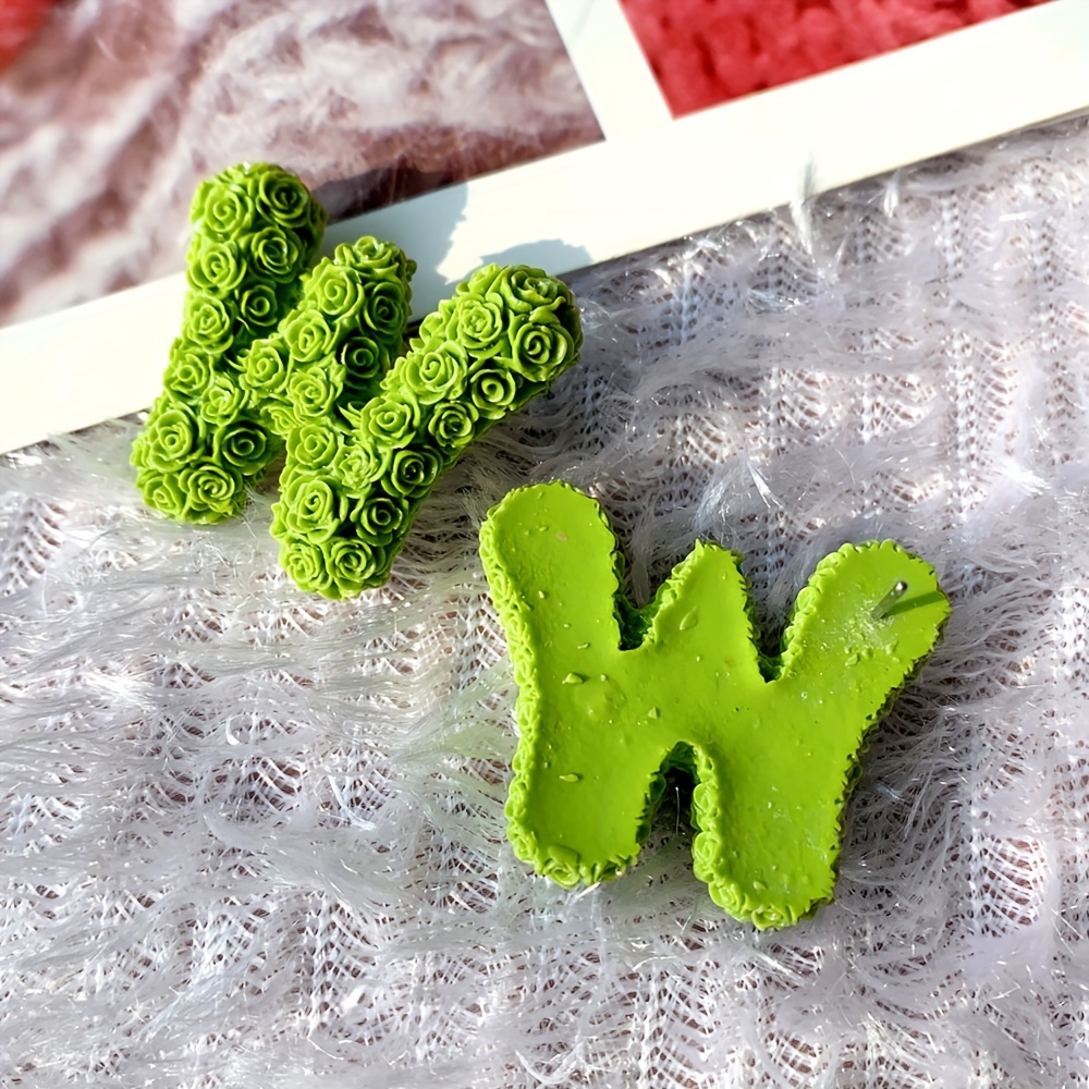 Unique Colorful Rose Initial English Letter Design Stud - Temu United ...