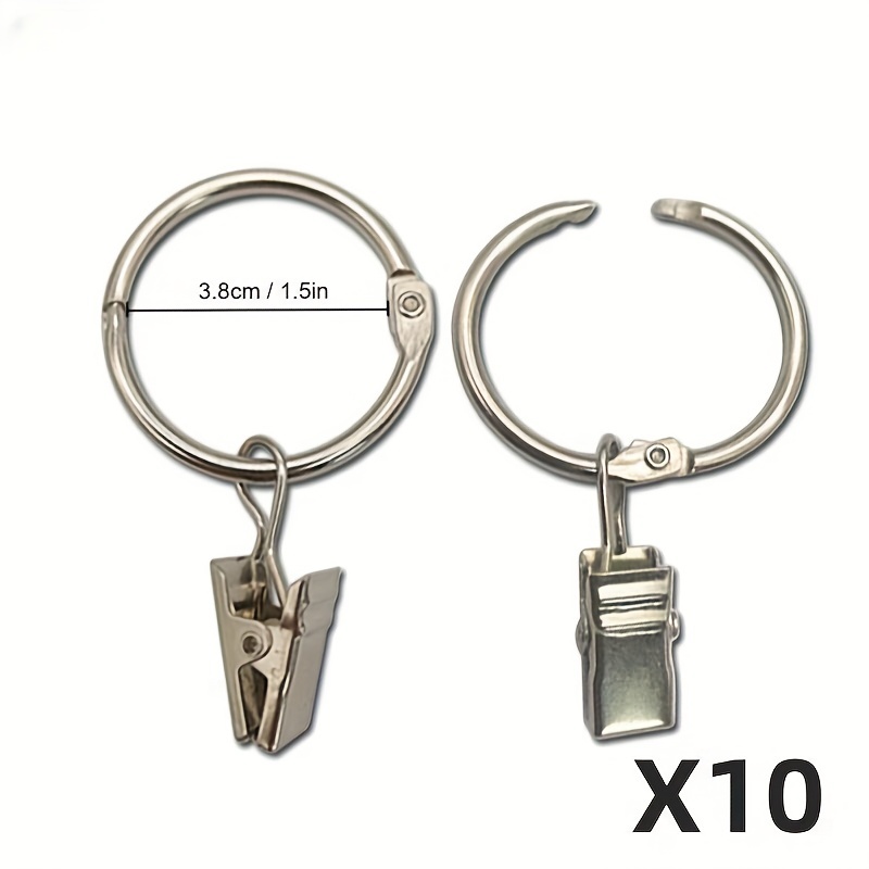 10pcs Curtain Shower Curtain Hook Clips Snap Curtain Clips - Temu ...