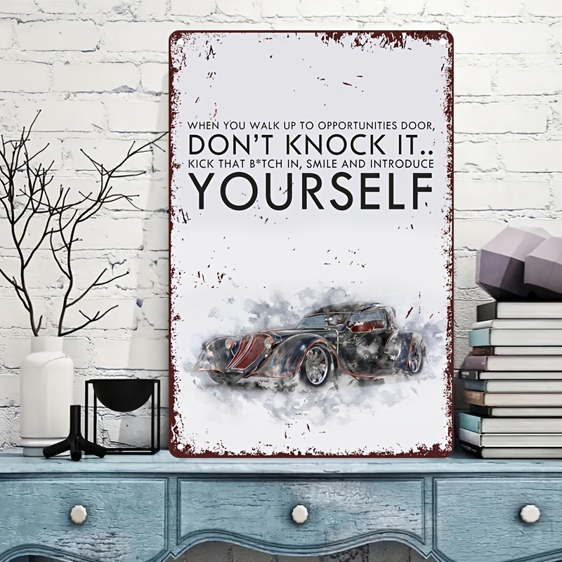 1pc Inspirational Quote Metal Tin Sign Walk Opportunities - Temu Australia