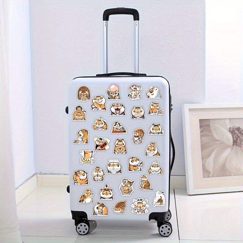 Cute Smart Tiger Stickers Water Bottle Laptop Colorful Hat - Temu Ireland