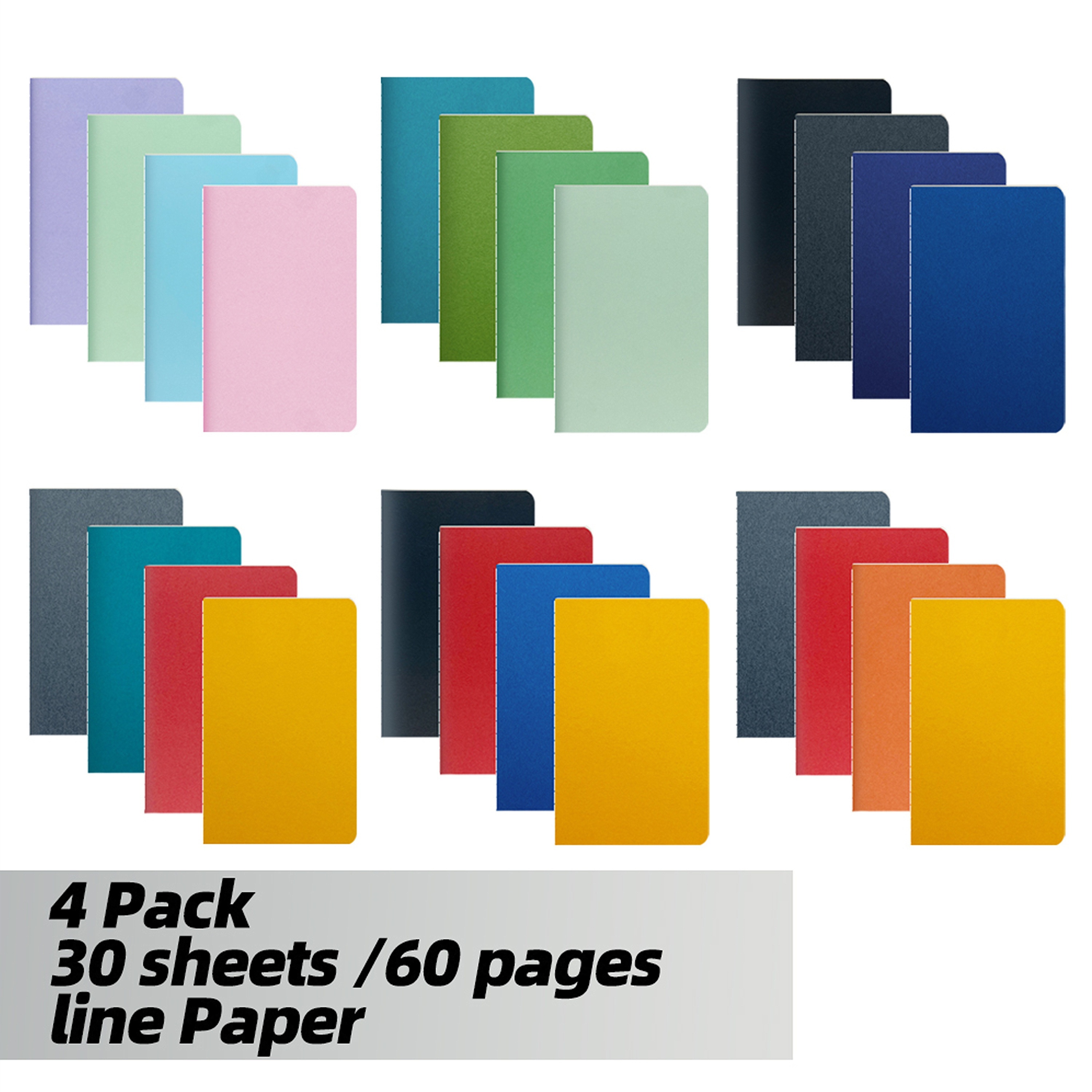 A6 Mini Pocket Notebooks 6 Colors Horizontal Lines Inside - Temu Ireland
