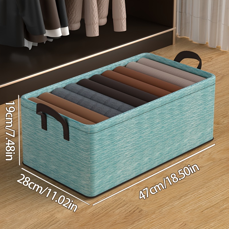 Folding Clothes Storage Box Handles Frame Pants Storage - Temu United ...