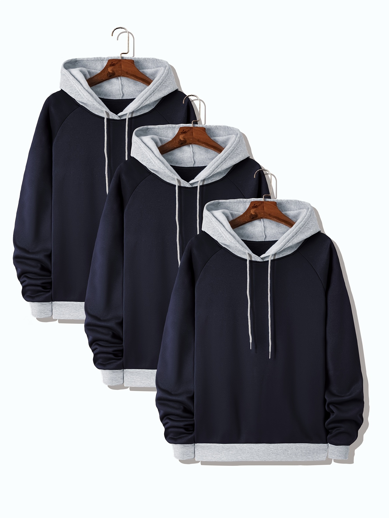 men's casual red hooded sweatshirts black accents large size - Temu Canada