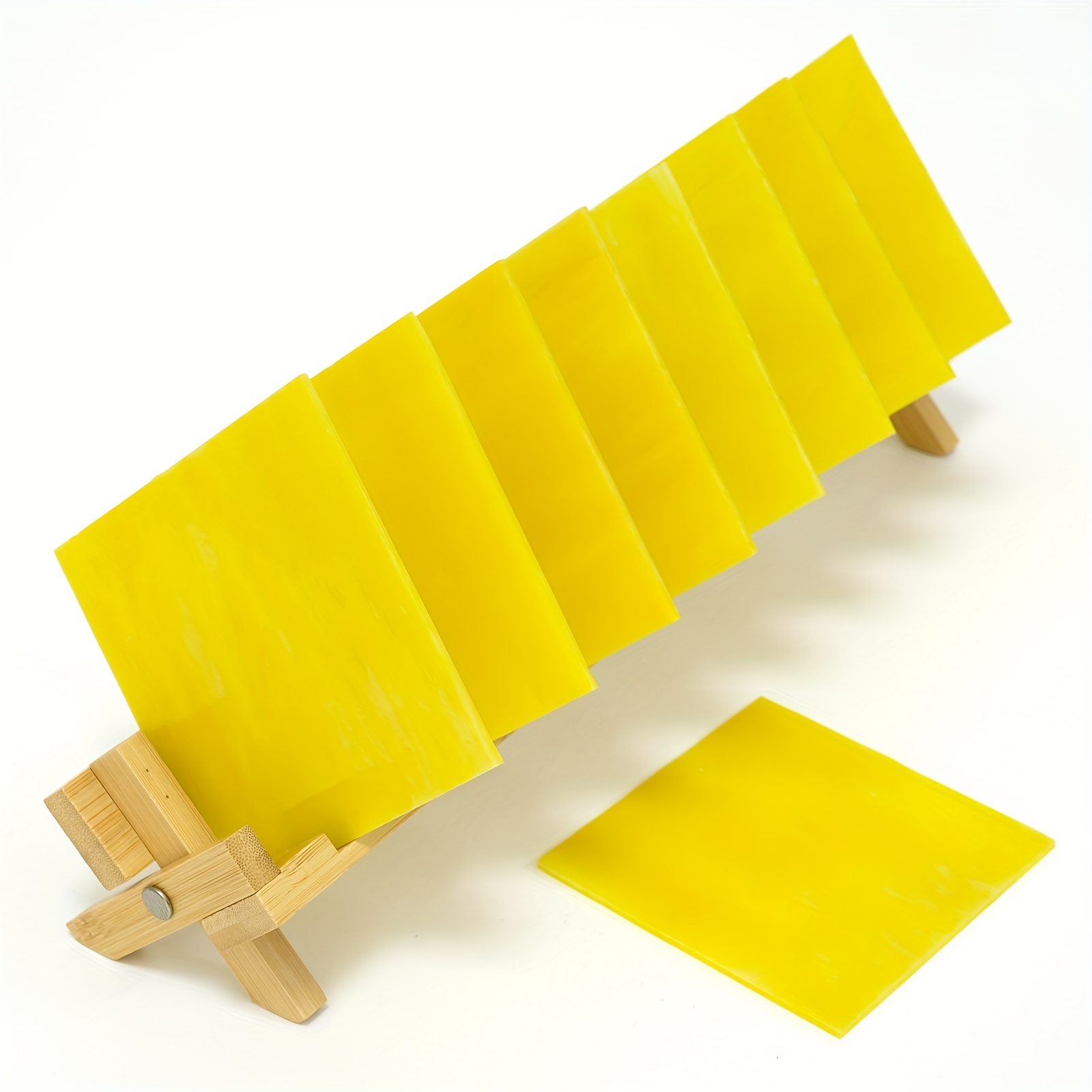 Stained Glass Sheet Yellow Flat Series Stained Glass - Temu