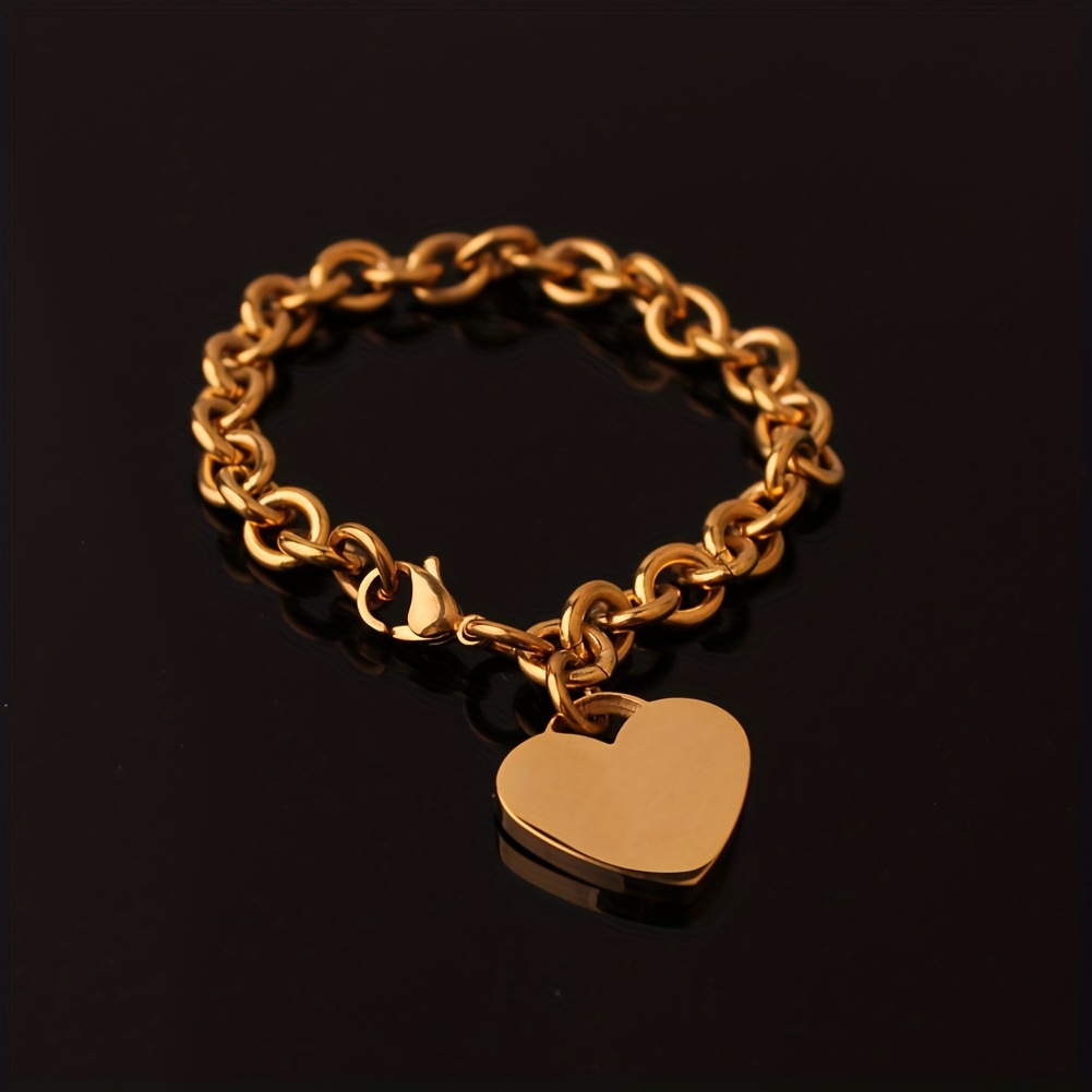 Stainless Steel 18k Gold Plated Heart Pendant Necklace - Temu United ...