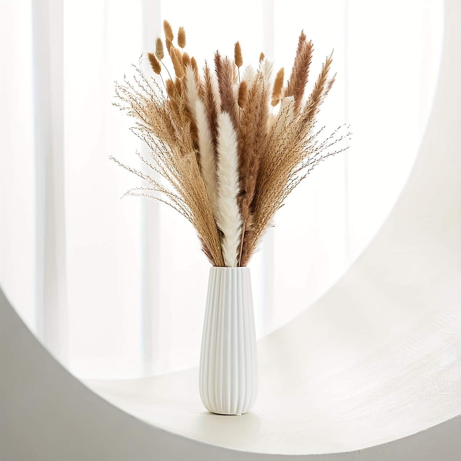 Bunny Tail Dried Flower Bouquet Dried Pampas Grass Dried - Temu