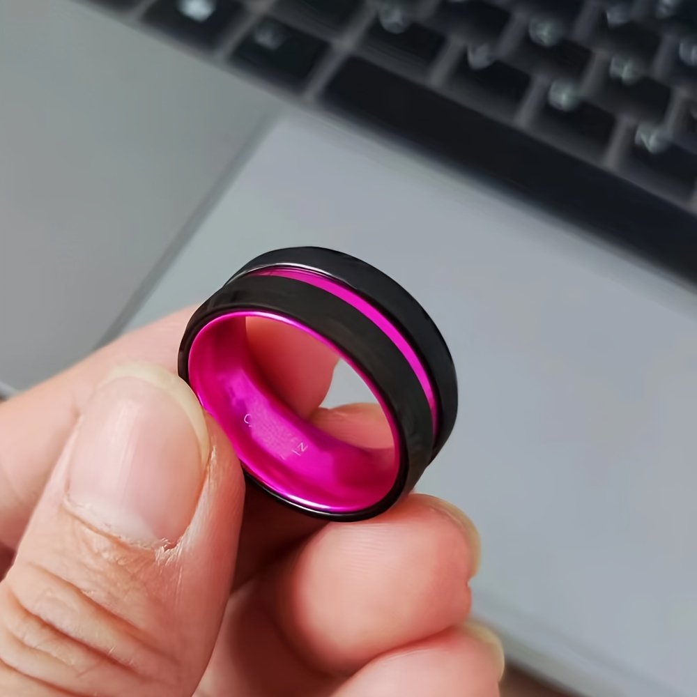 Tungsten Ring Men Engagement Wedding Band - Temu United Kingdom